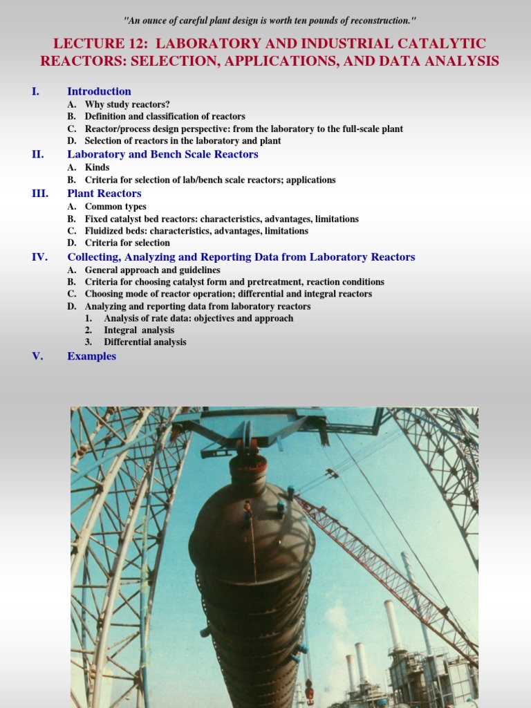Catalytic Reactors | PDF | Chemical Reactor | Catalysis
