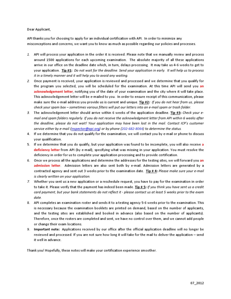 An Informative Guide to Navigating the API Individual Certification Application and Examination ...