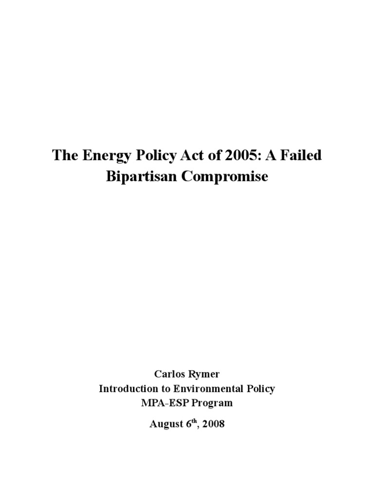 The Energy Policy Act of 2005 | Download Free PDF | Energy Policy Of ...