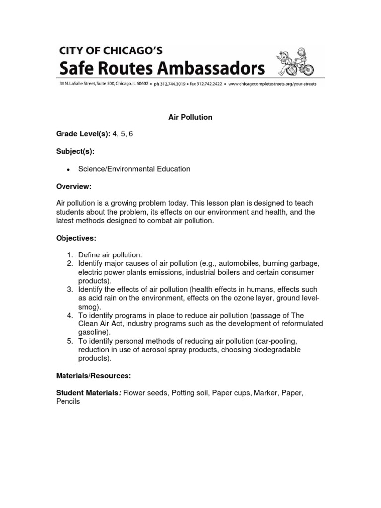 Grade 5 Air Pollution YES | PDF | Air Pollution | Volatile Organic Compound