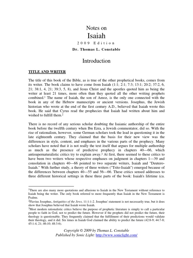 Constable notes in Isaiah | Isaiah | Book Of Isaiah