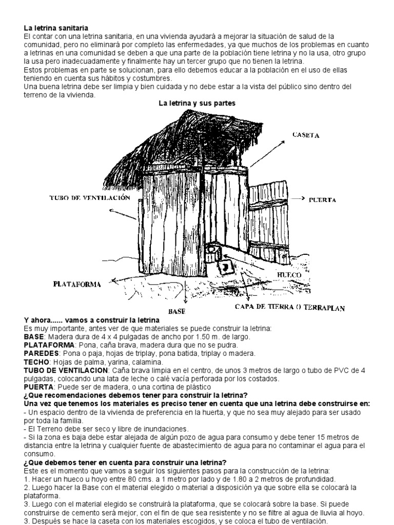 La Letrina Sanitaria | PDF | Tanque séptico | Letrina