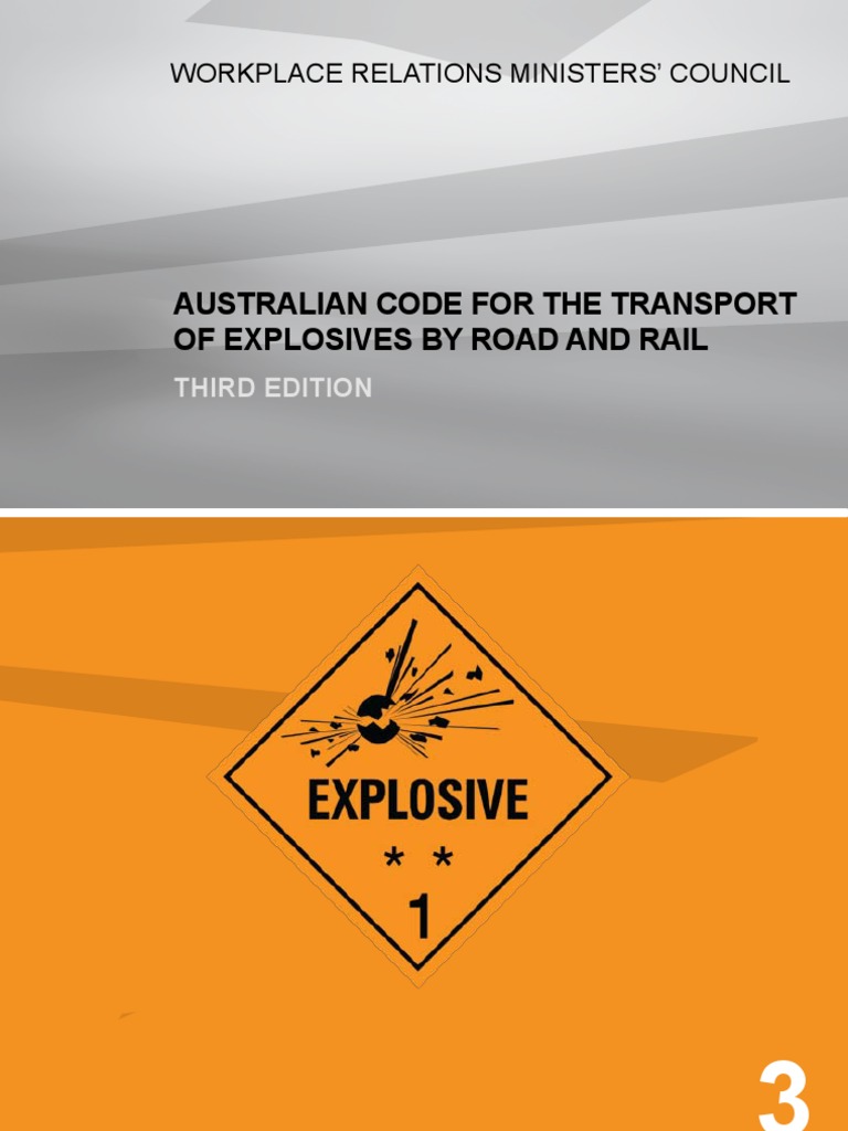 Australian Explosives Code - Transport.pdf | Dangerous Goods | Flammability