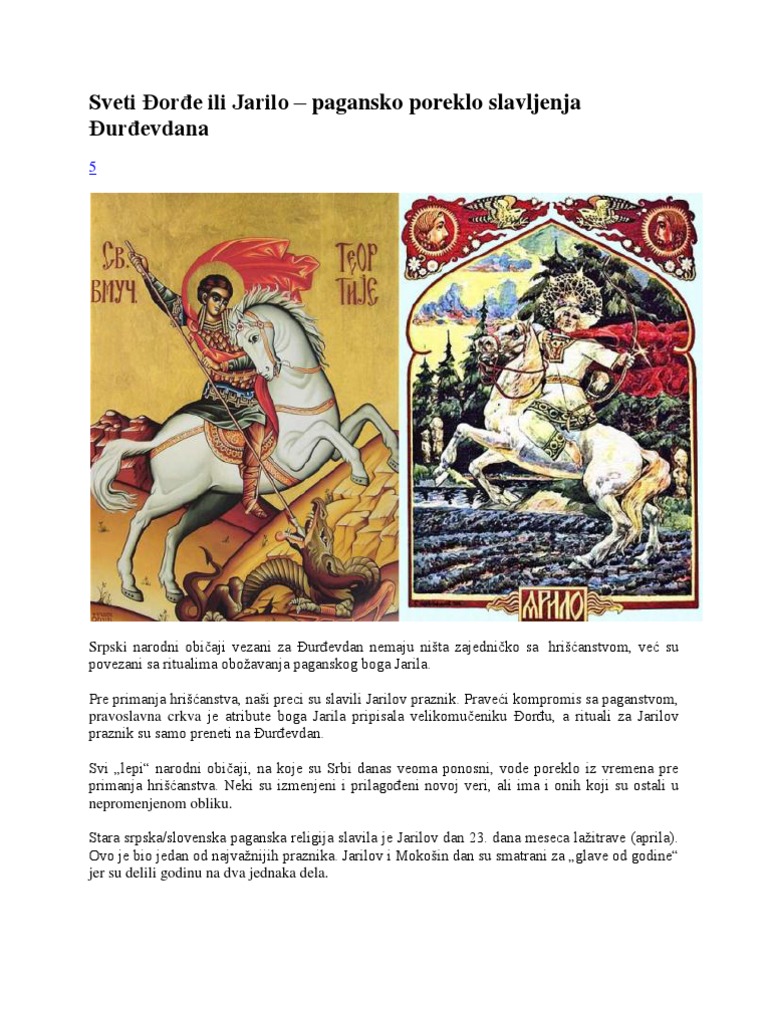 Sveti Đorđe Ili Jarilo | PDF