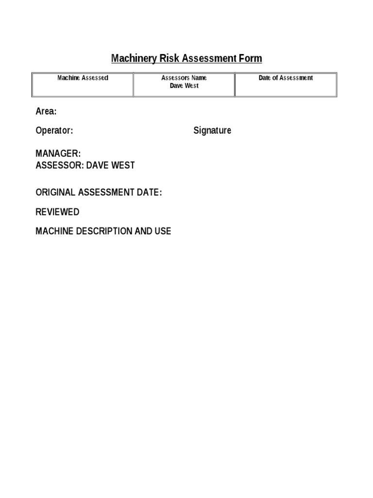 Machinery Risk Assessment | PDF | Hazards | Risk