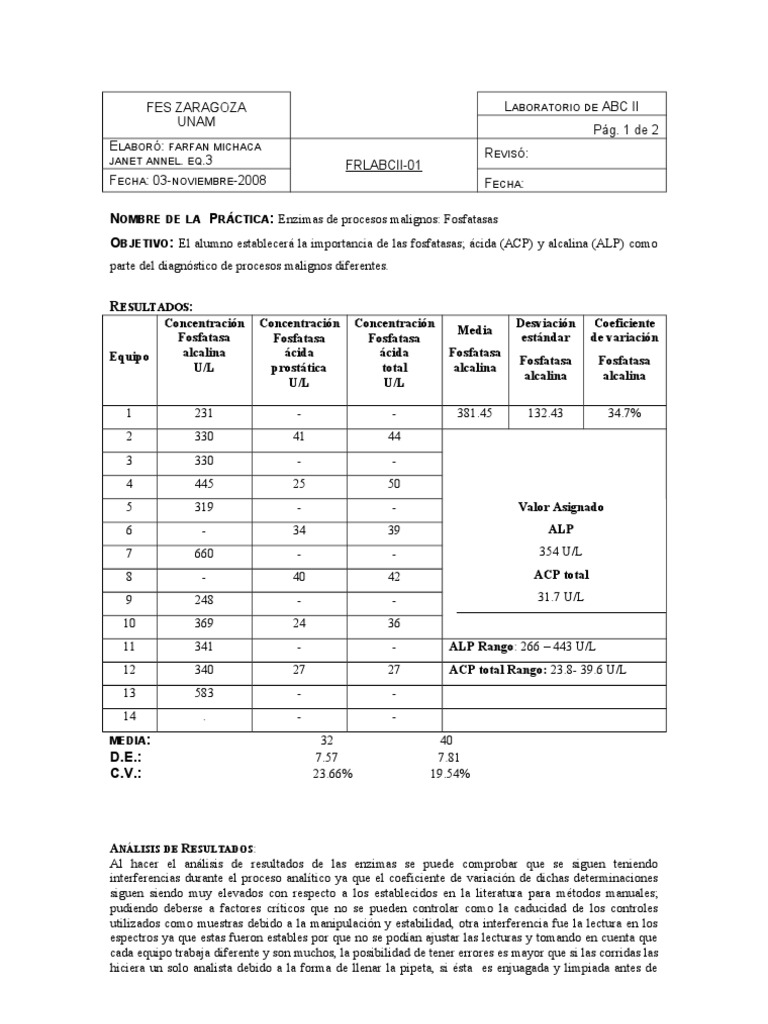 ACP y ALP | PDF | Enzima | Medicina