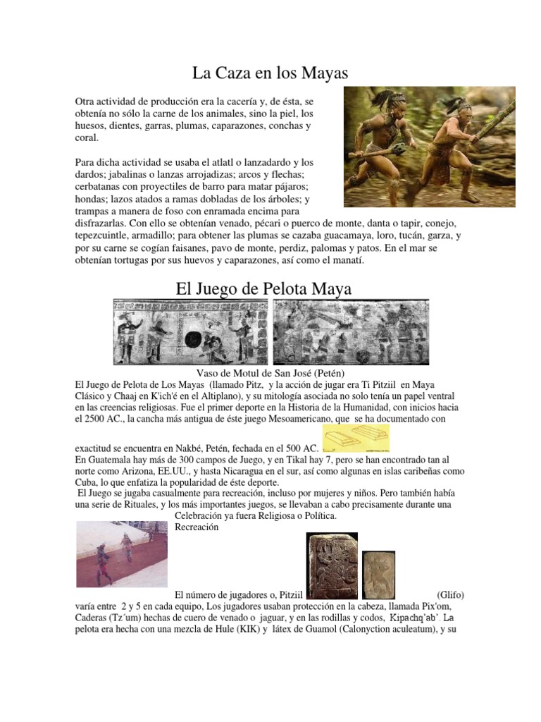 Caza y pesca en la cultura maya | PDF | Civilización maya | Calendario
