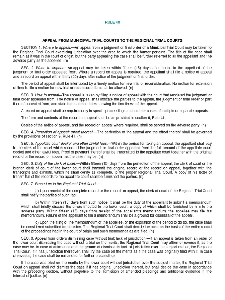 Rules of Court | PDF | Brief (Law) | Judgment (Law)