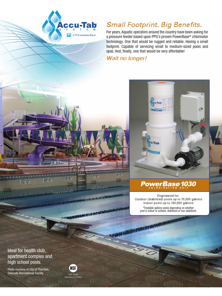 Accu-Tab Chlor PowerBase 1030 | PDF | Swimming Pool | Chlorine