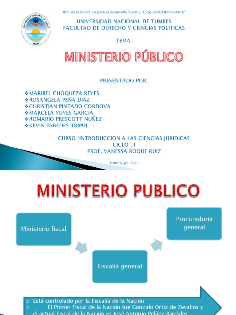 Ministerio Público en Perú: Funciones y Principios | PDF | Fiscal ...
