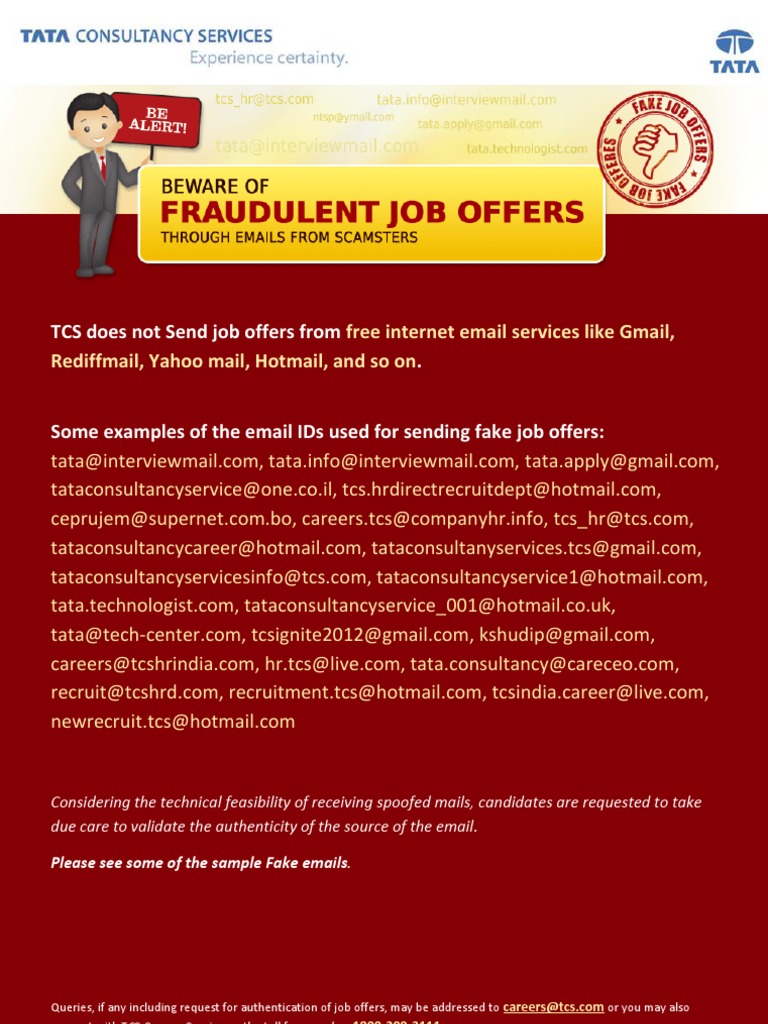 Fake Job Offers-Sample Emails | PDF | Cheque | Business
