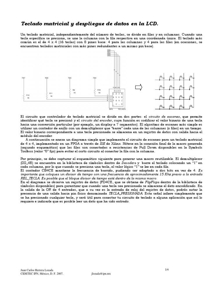 Matricial - LCD Fpga VHDL | PDF
