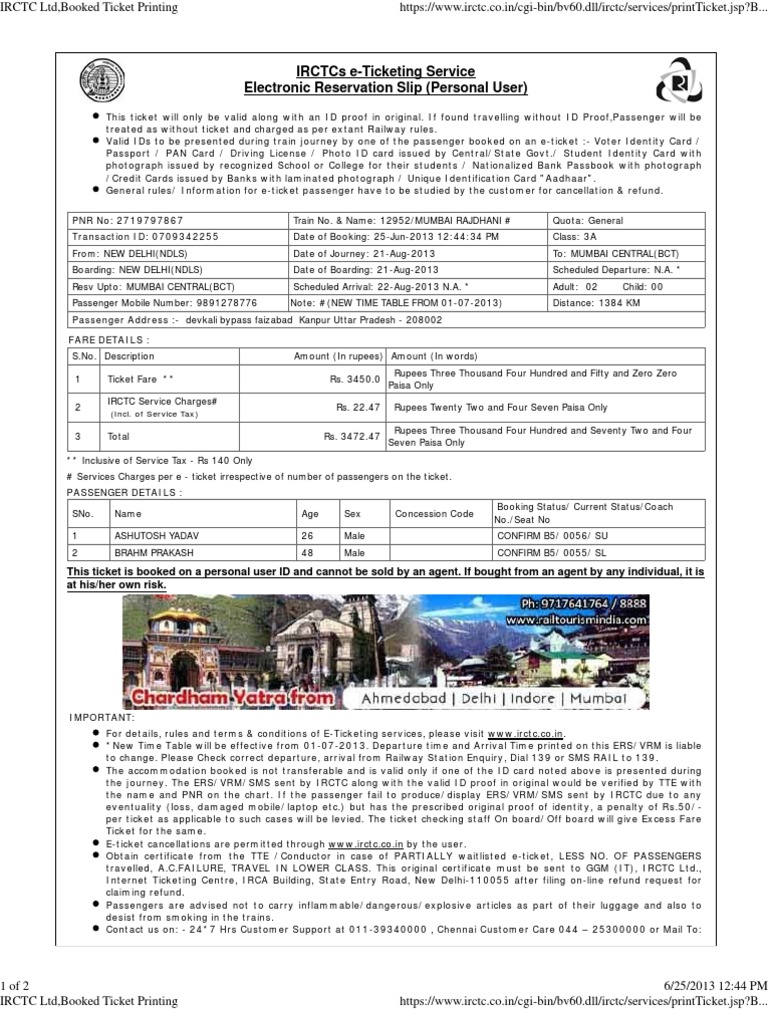 Delhi To Mumbai PDF | PDF | Identity Document | Ticket (Admission)