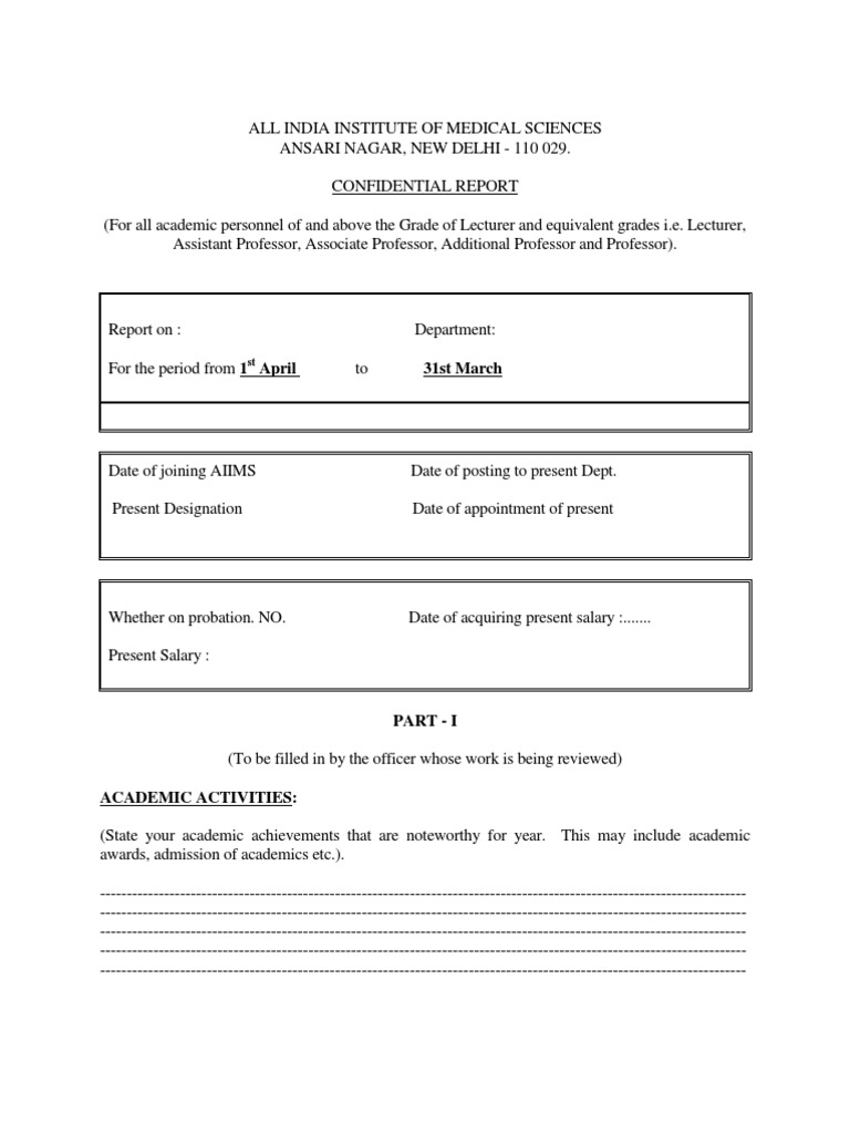 Blank ACR Form | PDF | Lecturer | Academia