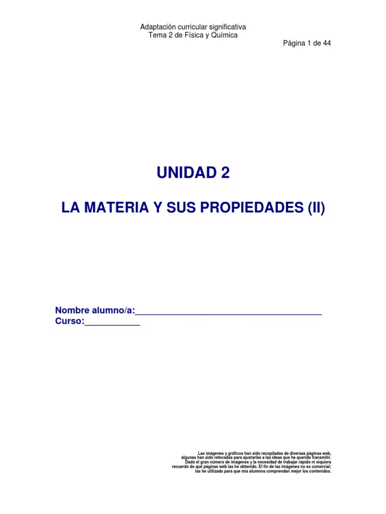 Propiedades de la Materia en Física y Química | PDF | Densidad | Importar