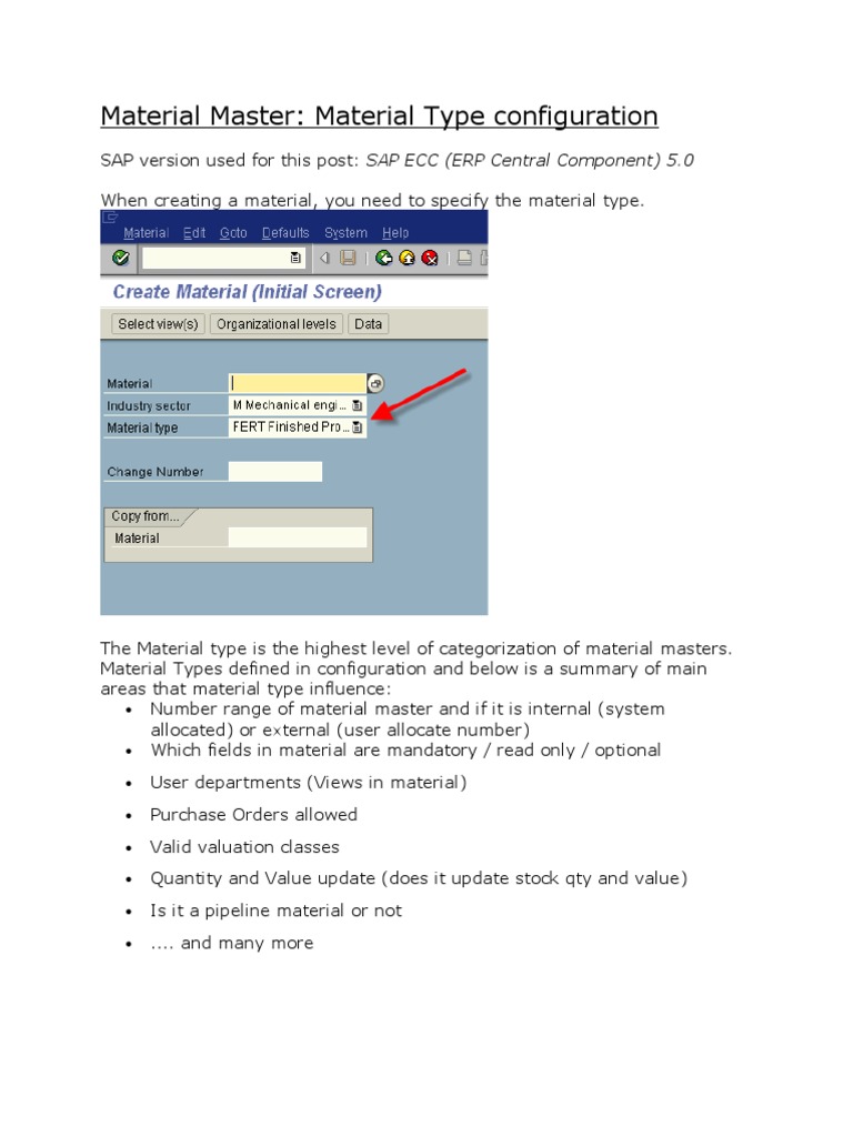 Material Master - Configuration | PDF | Business | Computing And ...