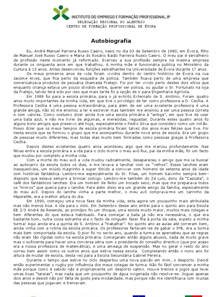 autobiografia | Universidade | Escolas