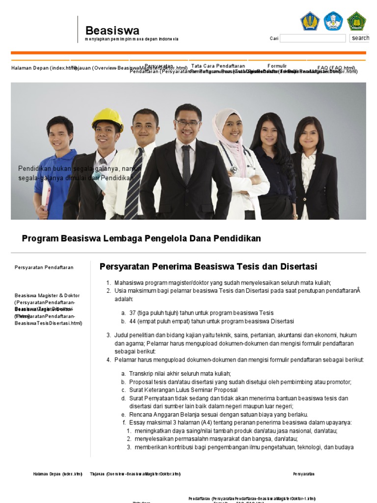 Beasiswa LPDP Brosur | PDF