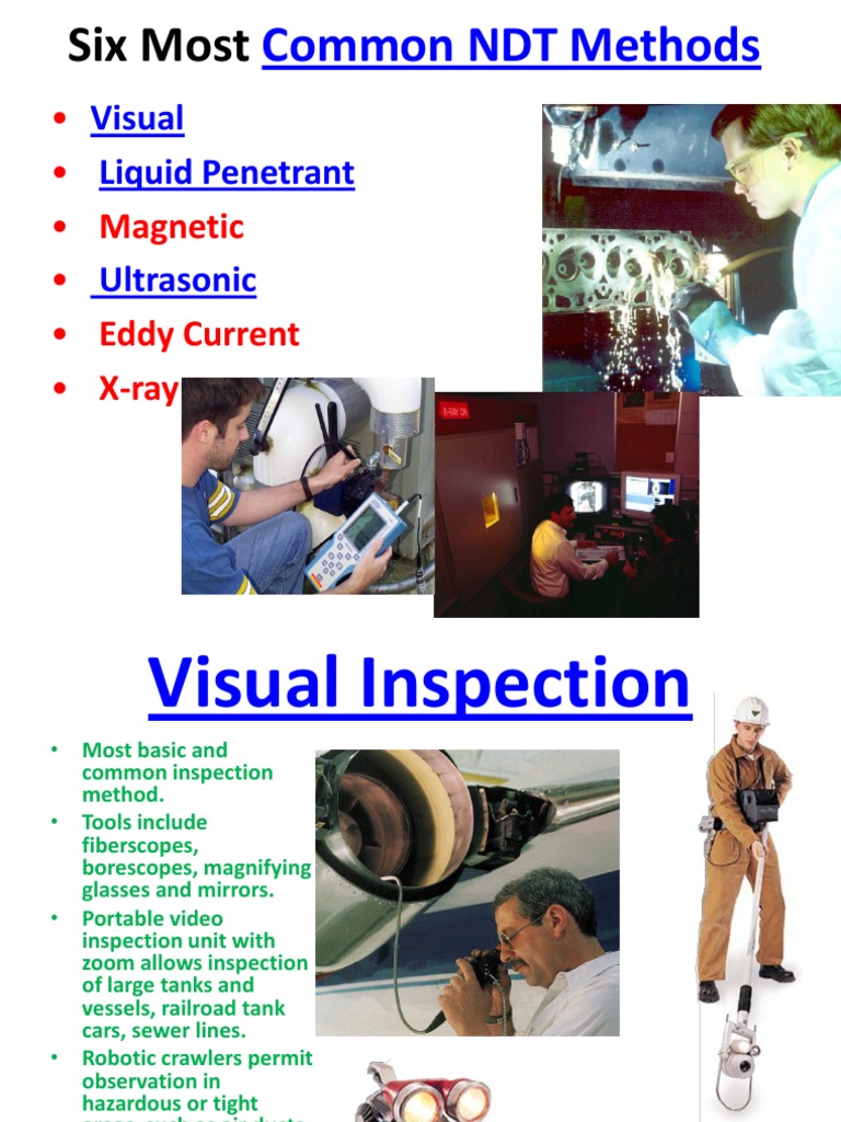 Overview of Common NDT Methods | PDF | Nondestructive Testing ...