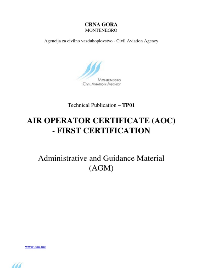Air Operator Certificate - TP01 Final | PDF | Professional ...