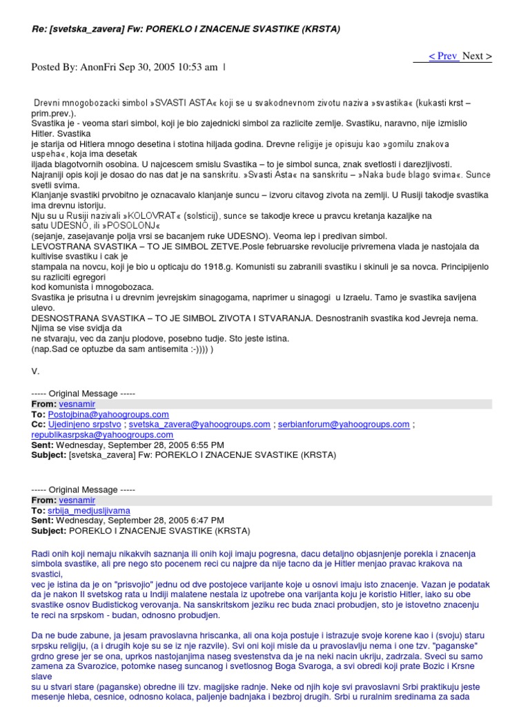 Poreklo I Značenje Svastike | PDF