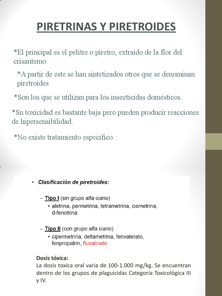 Piretroides: Toxicidad y Tratamiento | PDF