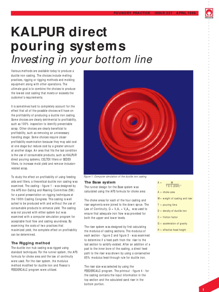 227-01 KALPUR Invest in Your Botton Line | PDF | Casting (Metalworking ...