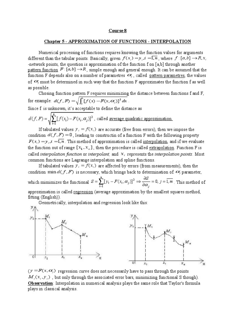 Course 8 Chapter 5 - Approximation of Functions - Interpolation | PDF | Interpolation ...