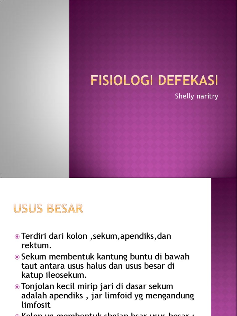 Fisiologi Defekasi dan Kolon | PDF | Ilmu Sosial