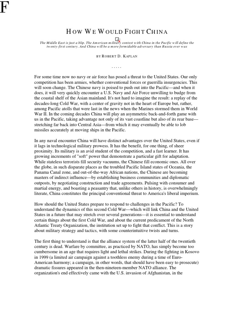How We Would Fight China | PDF