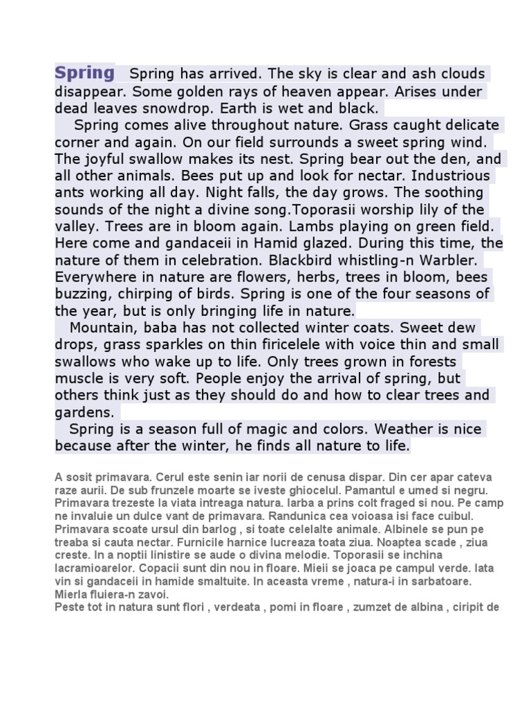 Spring Spring Has Arrived | PDF | Physical Geography | Agriculture