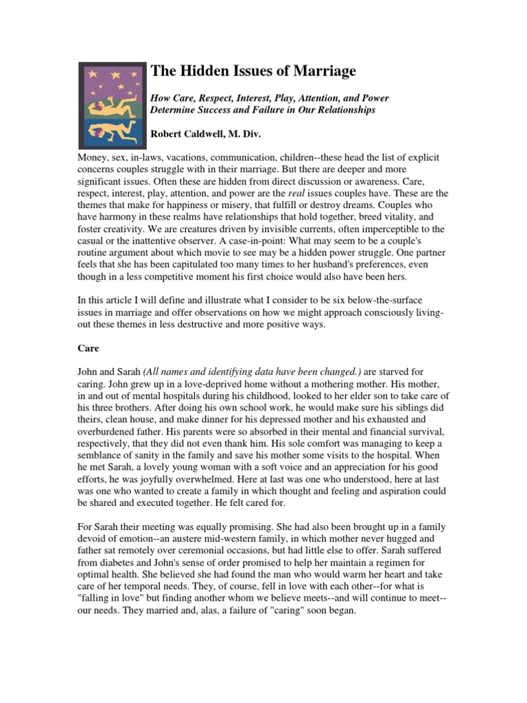 Hidden Issues in Marriage Dynamics | PDF | Marriage | Anger