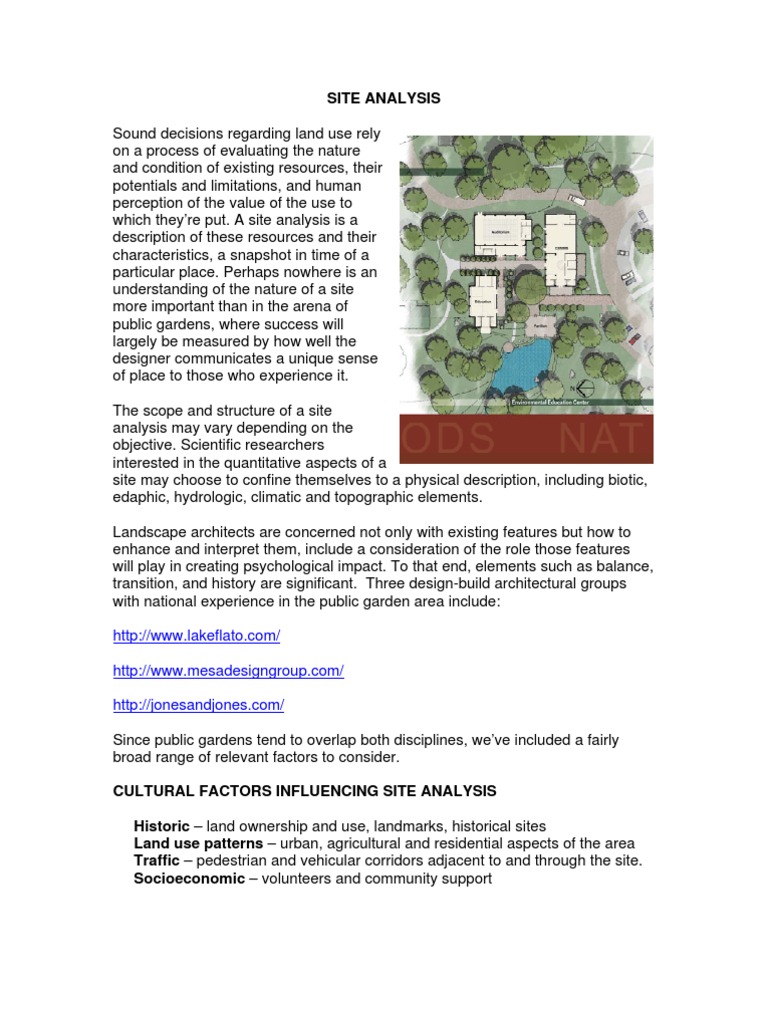 Site Analysis | PDF | Map | Soil