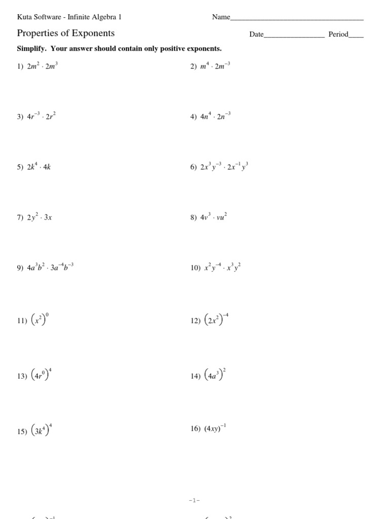 Properties of Exponents | PDF | Teaching Mathematics