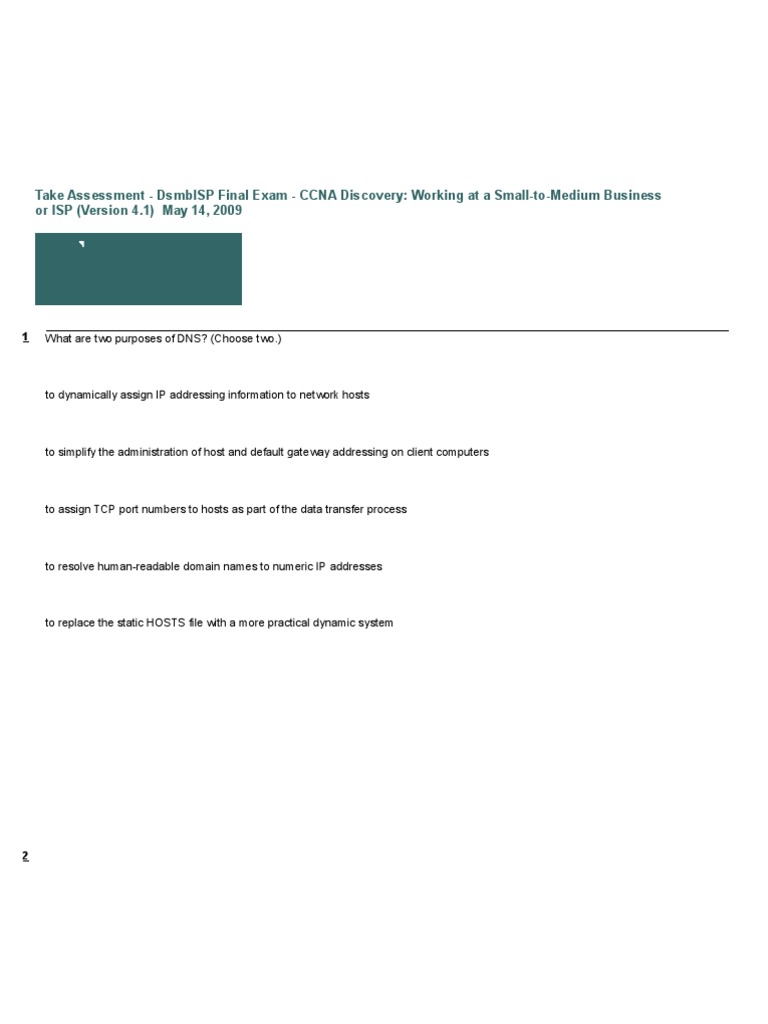 Ccna 2 Discovery Final V41 Pdf Ip Address Router Computing