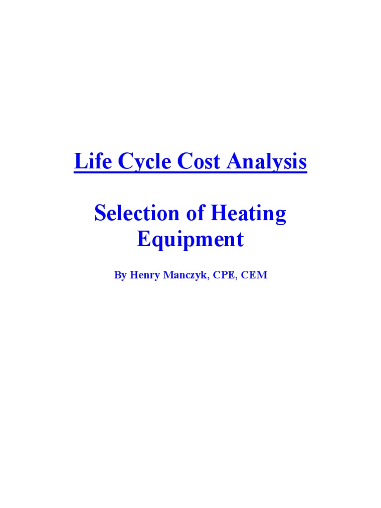 Life Cycle Cost Analysis | PDF