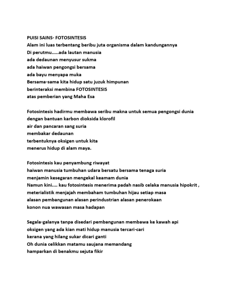 Sajak Sains Dan Teknologi - MadelynmcyEspinoza