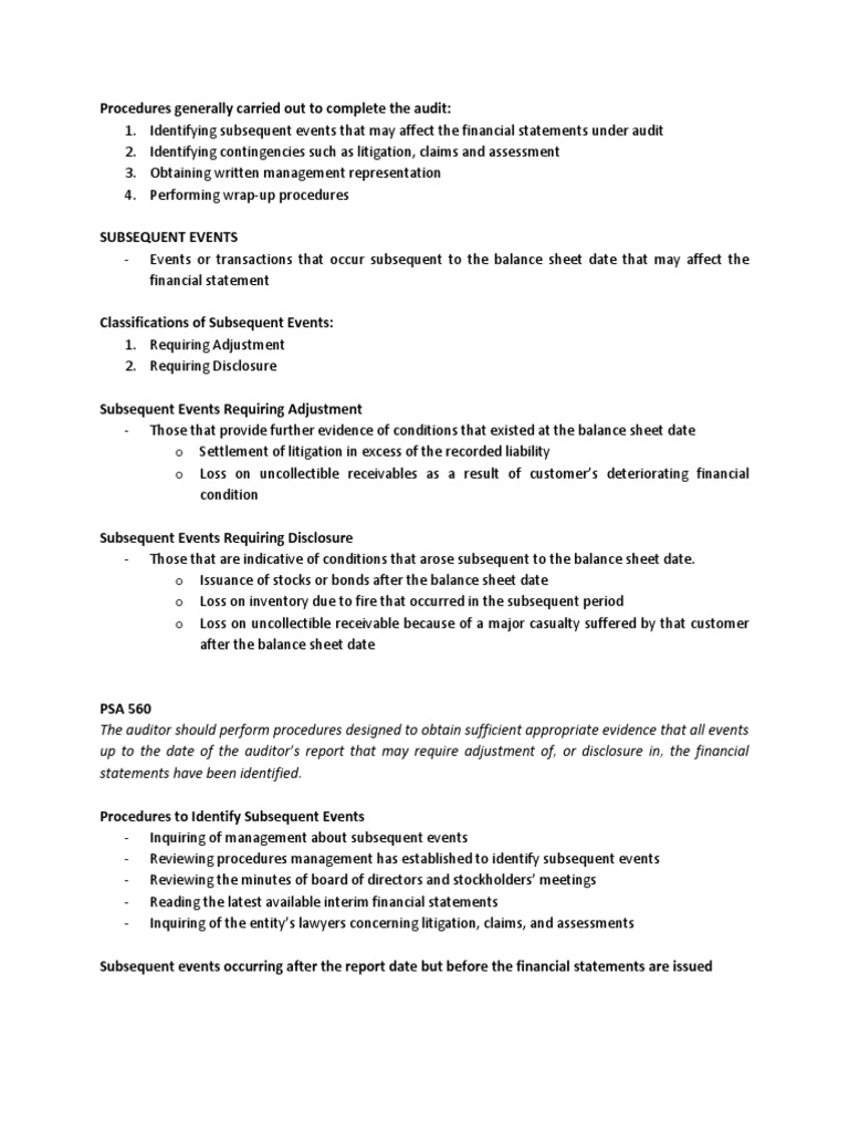 Audit Report Outline | Auditor's Report | Financial Statement | Free 30 ...