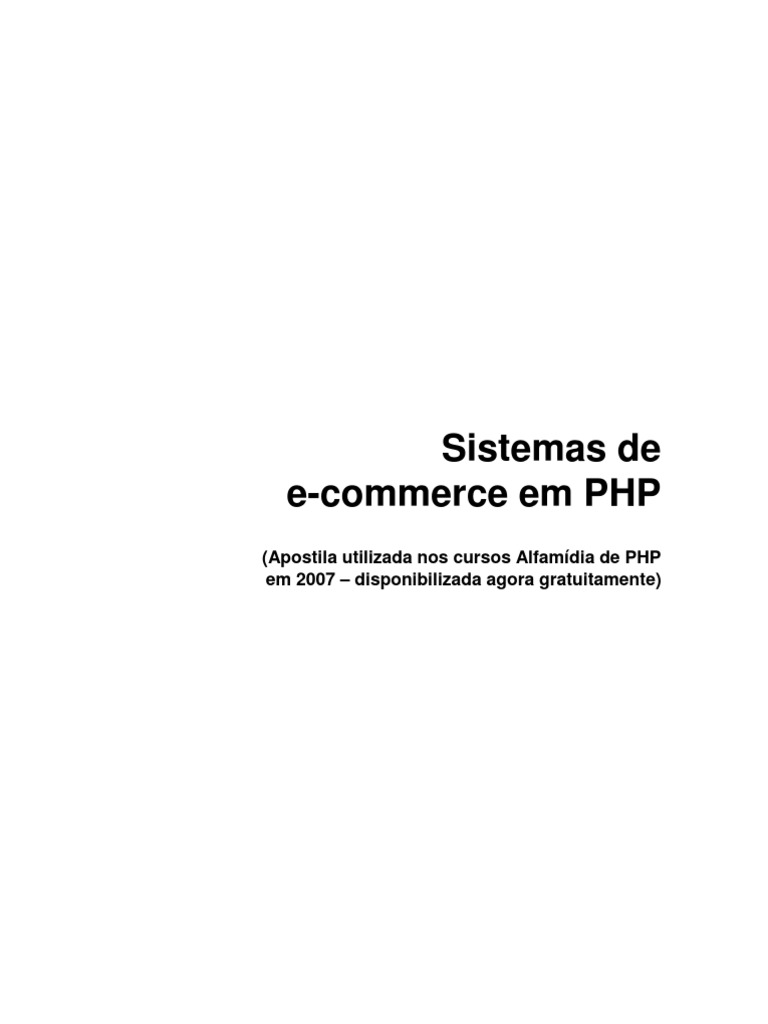 Ecommerce PHP | PDF | E-commerce | Php