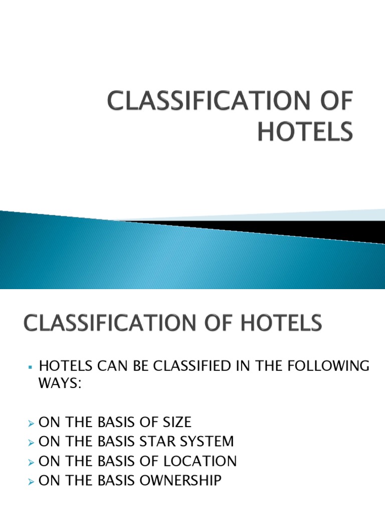 Classification of Hotels | PDF | Hotel | Motel