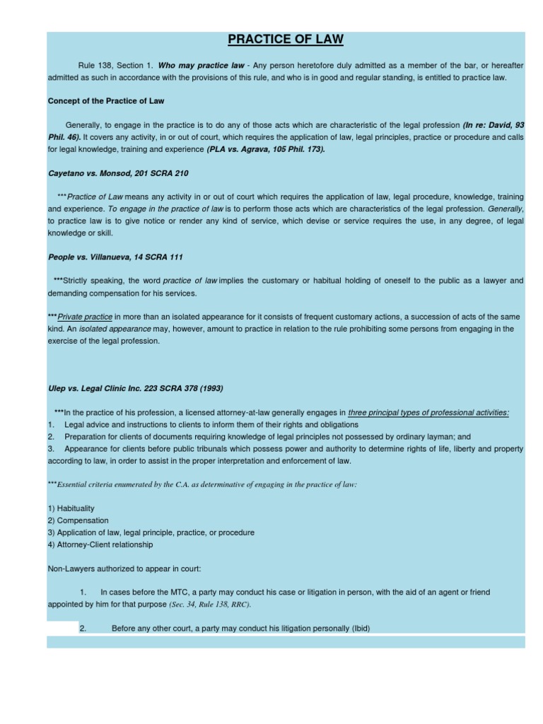 PALE Notes | PDF | Practice Of Law | Lawyer