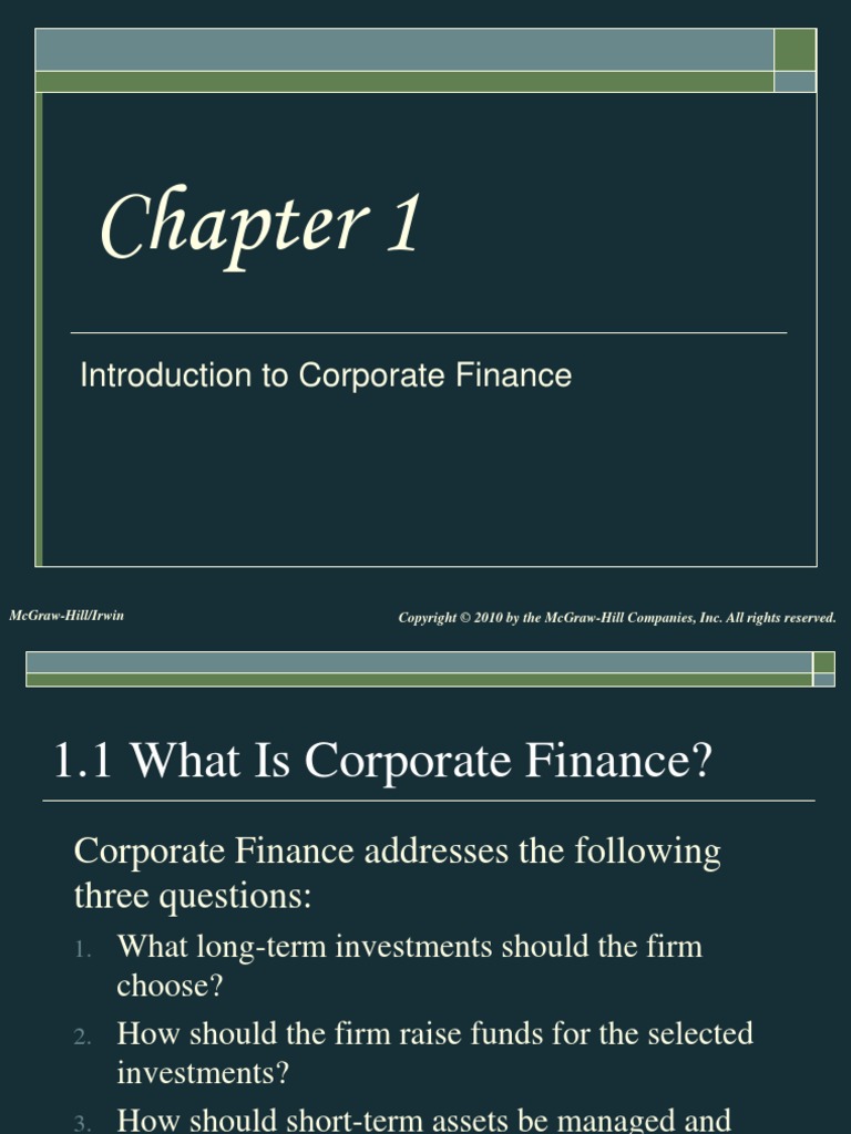 Introduction To Corporate Finance Mcgraw Hill Irwin Pdf Net