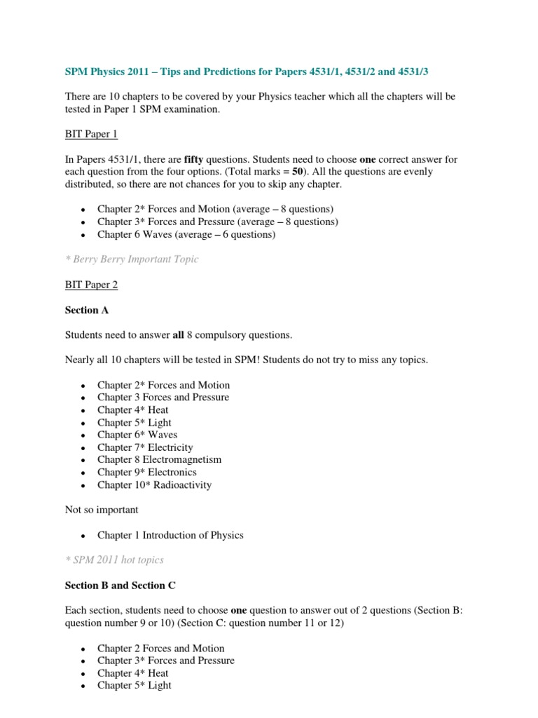 Physics Spot Q | PDF