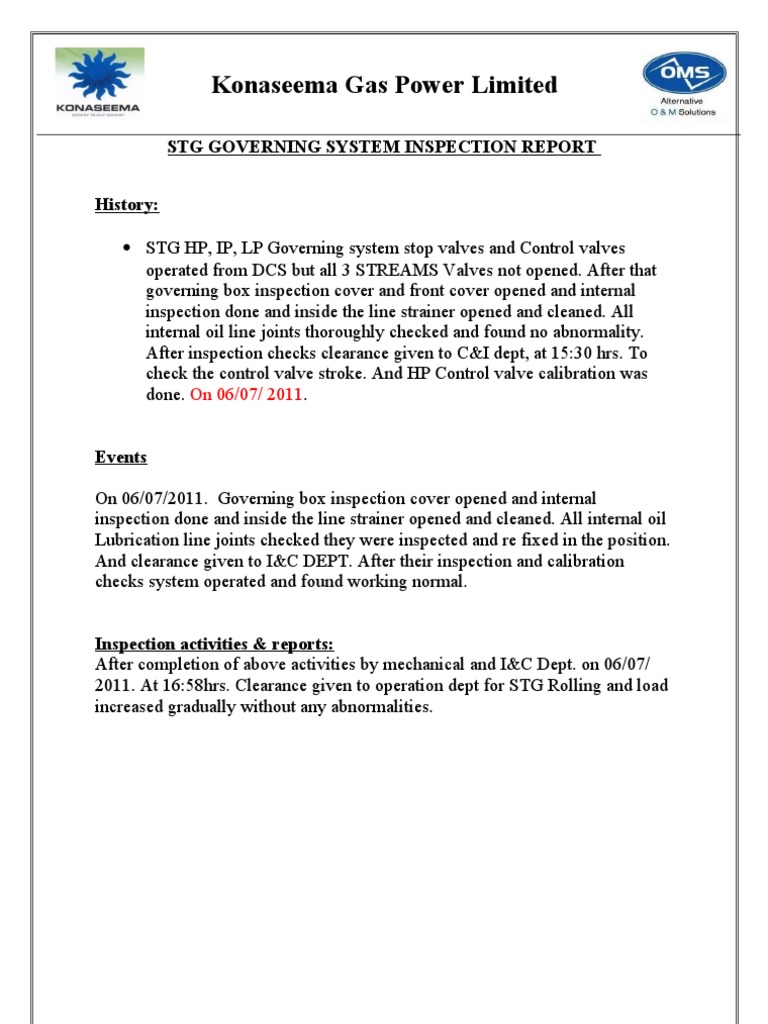 STG Governing System Inspection Report | PDF | Science & Mathematics ...