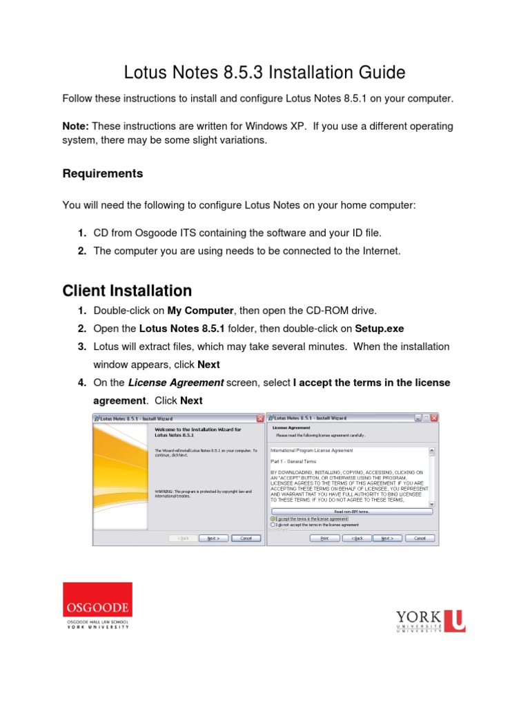 Lotus Notes 8 - Installation Guide | PDF | Ibm Notes | Installation ...