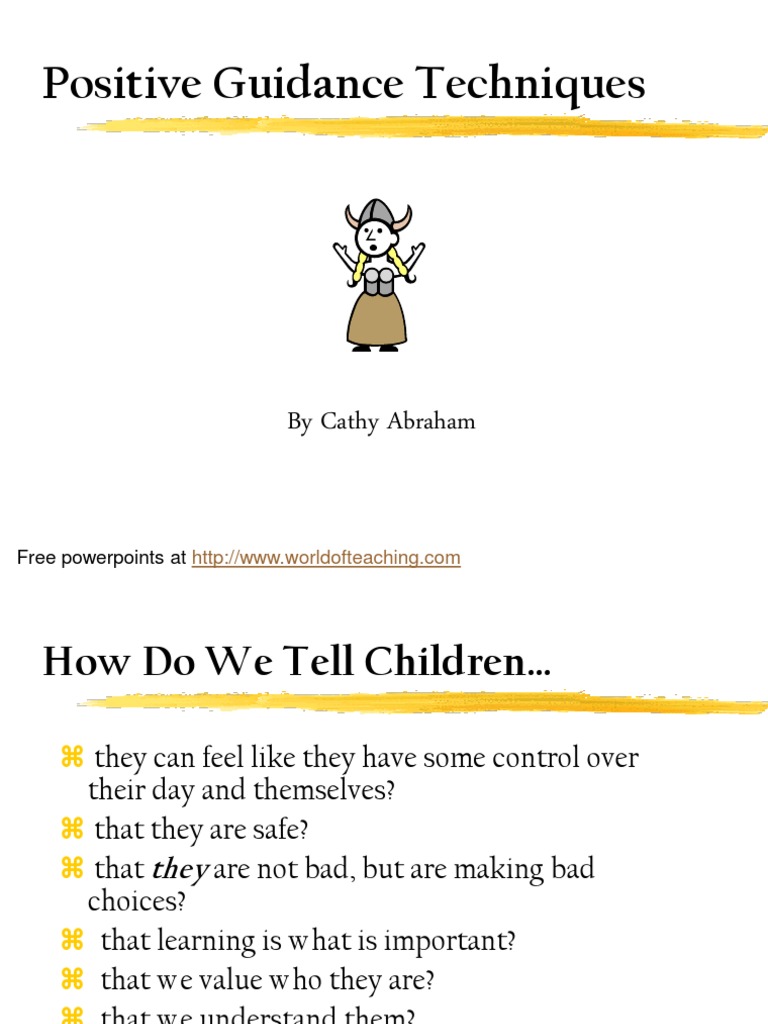 Positive Guidance Techniques | PDF | Negotiation | Learning