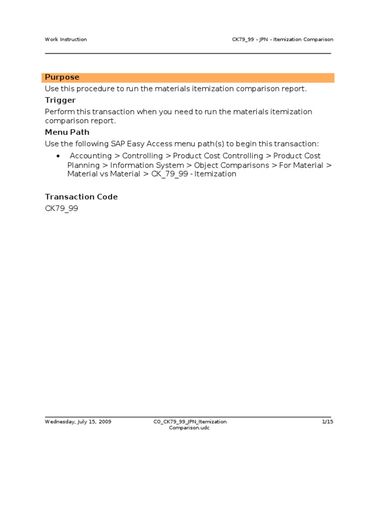 CO CK79 99 JPN Itemization Comparison | PDF | Computing | Business