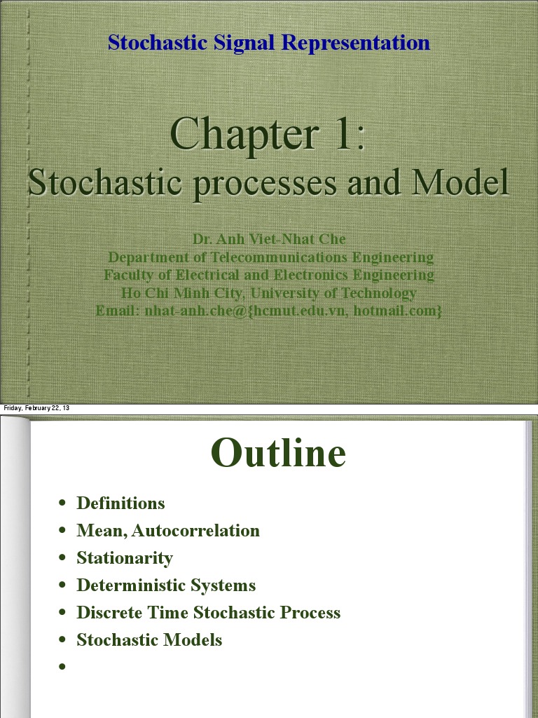 L01 | PDF | Stochastic Process | Probability Density Function