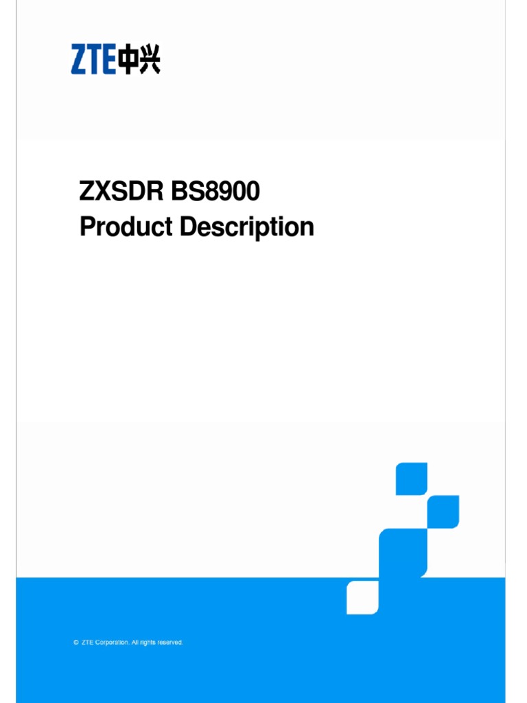 ZXSDR BS8900 Product Description | PDF | 3 G | Gsm