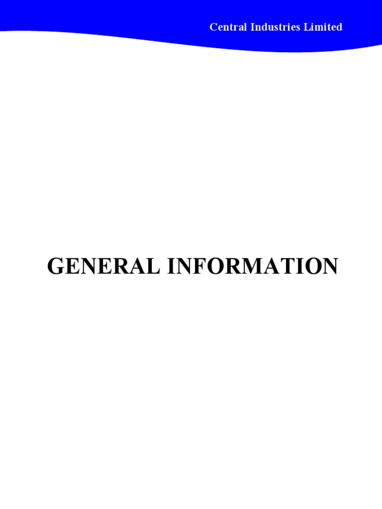 General Information | PDF